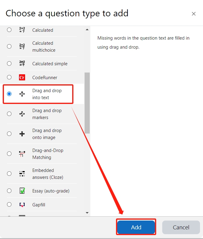Drag and drop into text - Knowledge Base